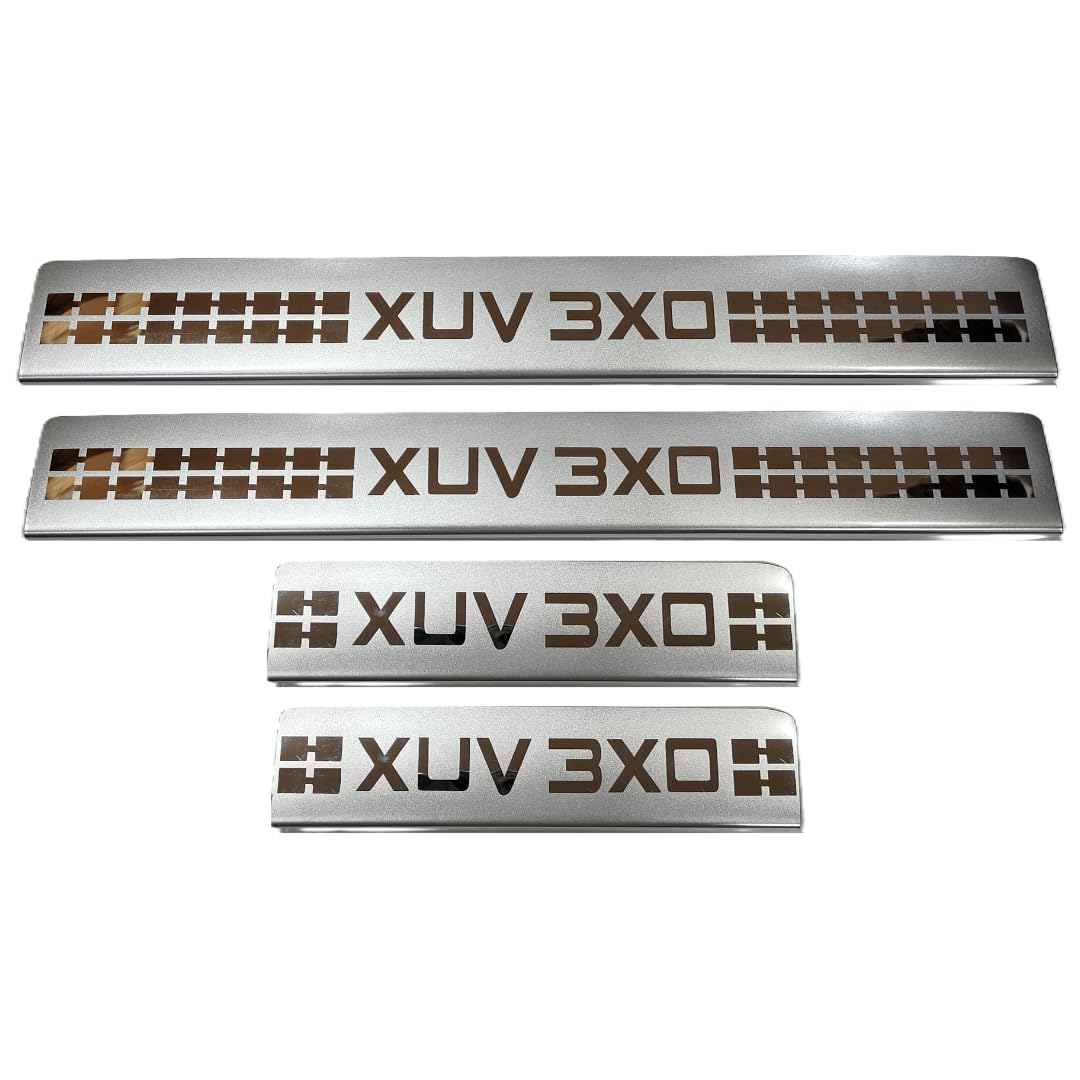 Mahindra 3XO Stainless Steel Scuff Plate Stylish Entry Guard | Carvve